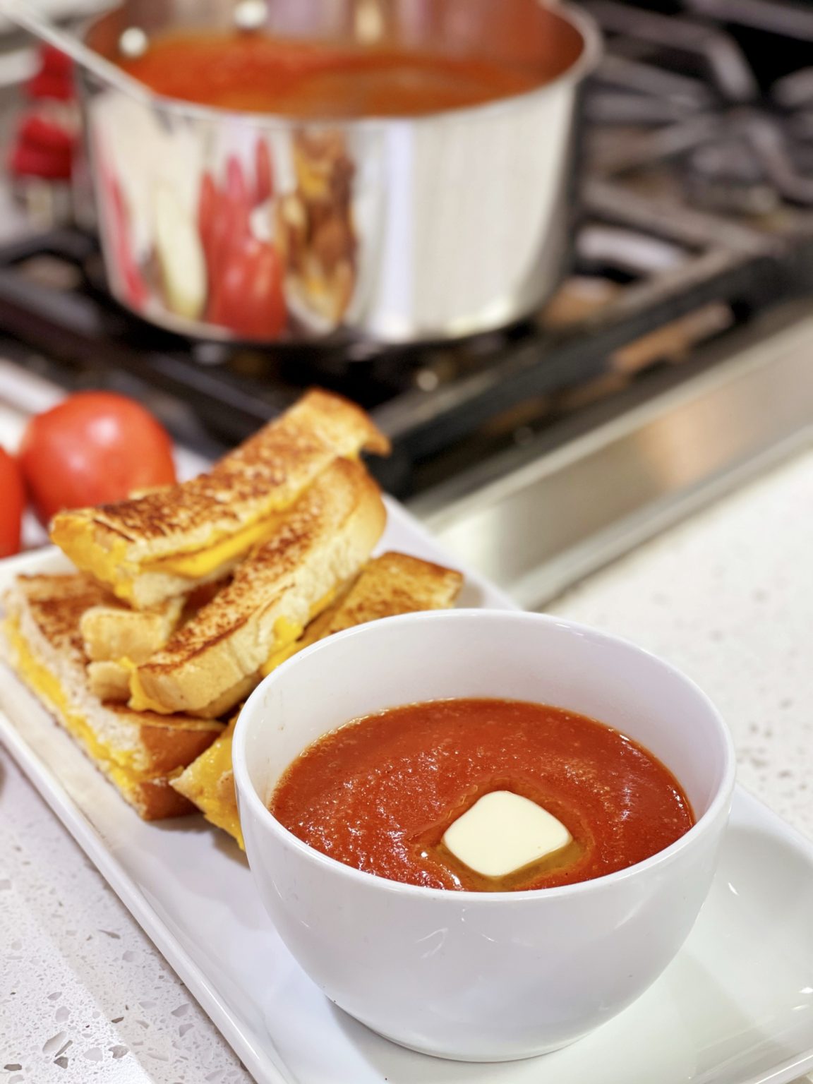 Tomato Soup With Grilled Cheese Dippers Cooking With Chef Bryan